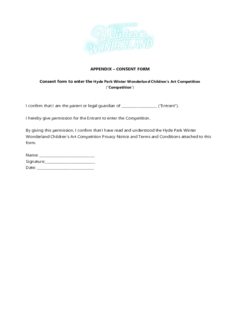 Fillable Online CONSENT FORM I confirm that I am the parent or legal ... Fax Email Print - pdfFiller