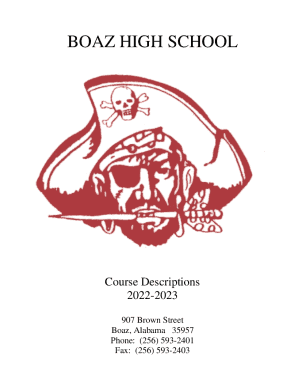 Fillable Online Boaz High School, 907 Brown St, Boaz, AL, Schools Fax ...