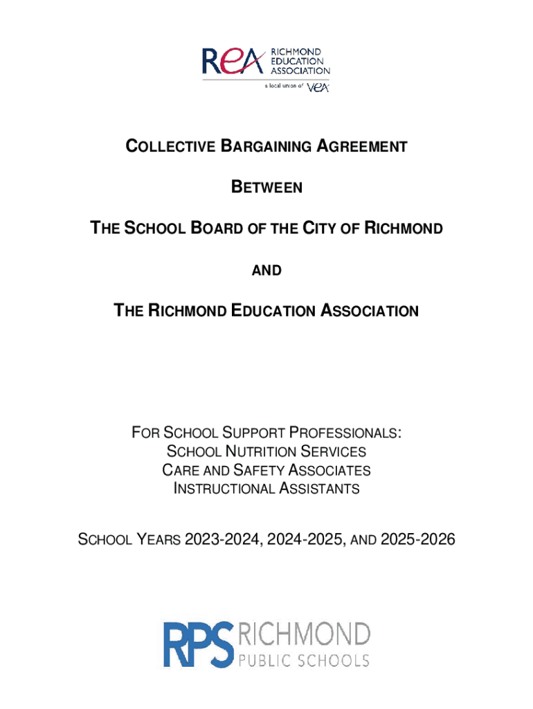 Fillable Online Richmond schools, unionized staff reach agreement on ...