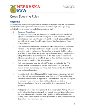 Fillable Online the contributions of em tiffany and the ffa creed Fax ...