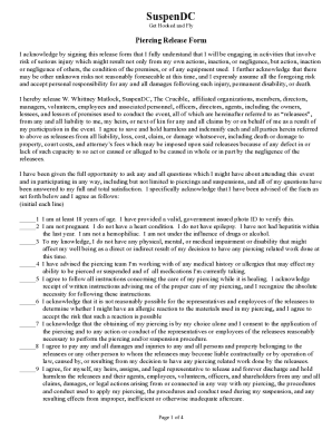Fillable Online ASSUMPTION OF RISK, WAIVER & RELEASE FORM Fax Email ...