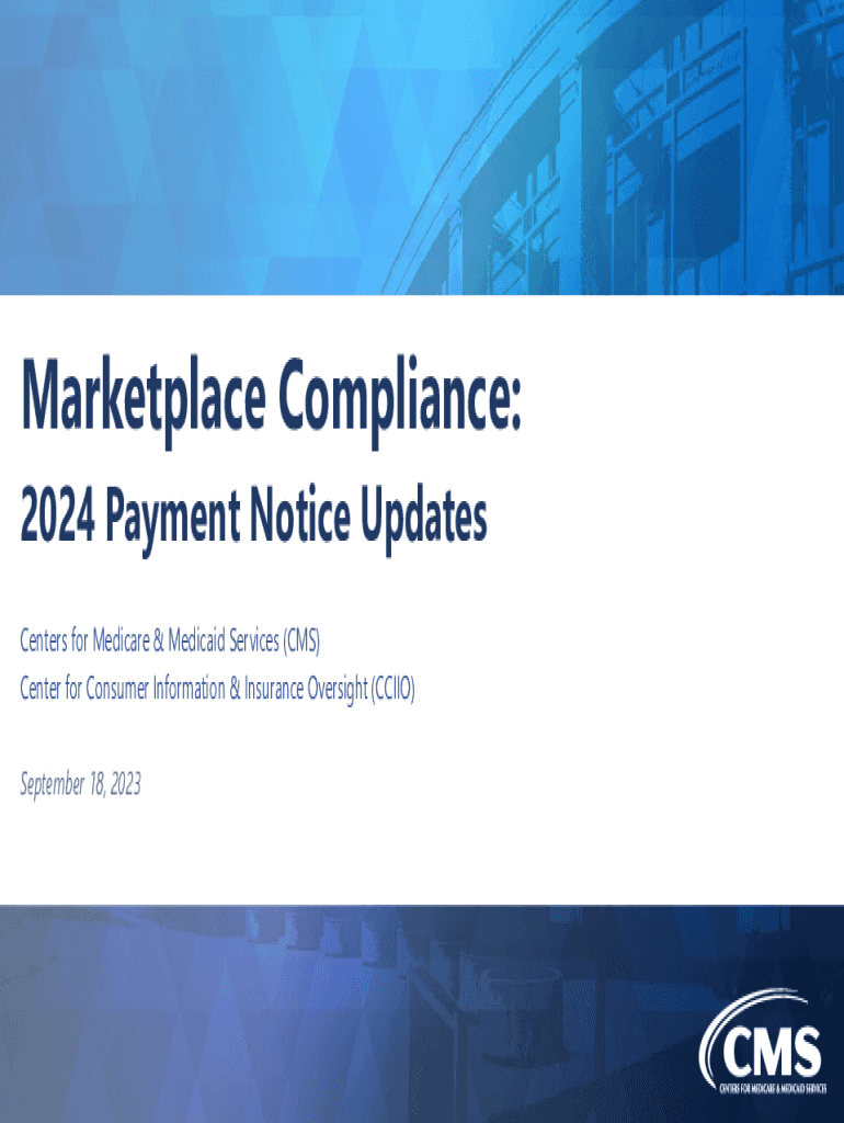 Fillable Online 2024 Payment Notice FAQs: Consent and Application ...