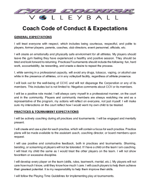 Fillable Online Coach's Code of Ethics - Coach Singapore Fax Email ...