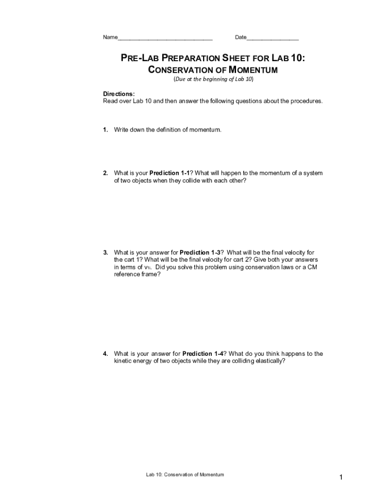 Fillable Online Name. Date PRE-LAB PREPARATION SHEET FOR LAB 10 Fax ... Fillable Online Name. Date PRE-LAB PREPARATION SHEET FOR LAB 10 Fax ...