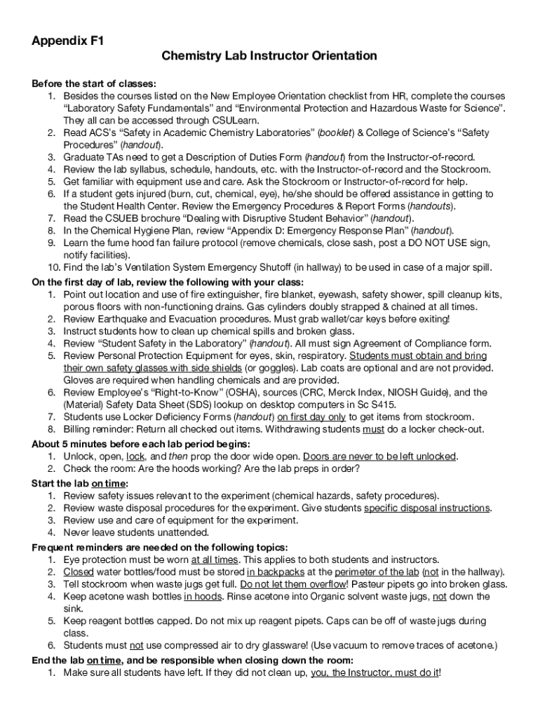 Fillable Online Staff Orientation & Laboratory Setup Worksheet Fax ...