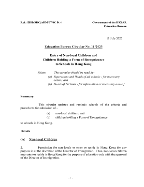 Fillable Online applications edb gov Education Bureau Circular - Entry ...