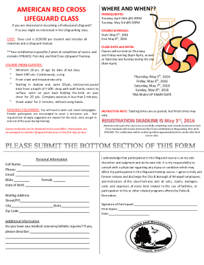 Fillable Online Shallow Water Lifeguard training with First Aid and CPR ...