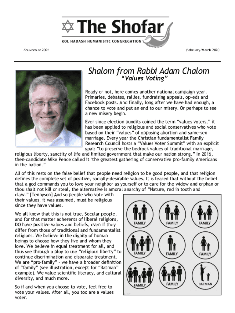 Fillable Online Shalom from Rabbi Adam Chalom Fax Email Print - pdfFiller