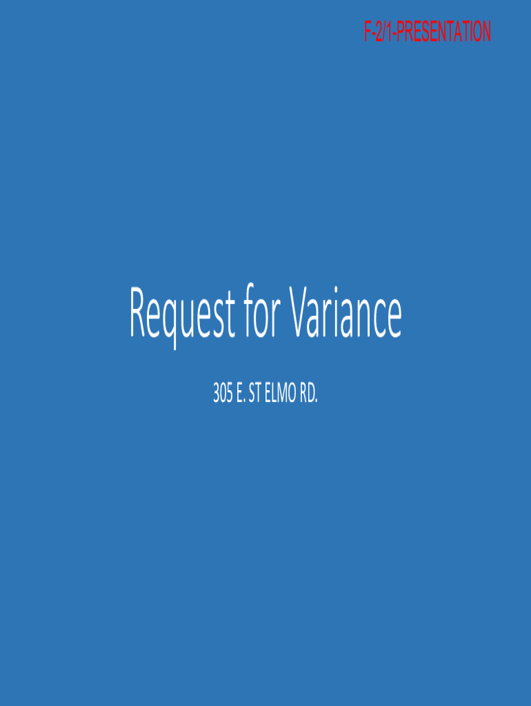 Fillable Online Request for Variance - AustinTexas.gov Fax Email Print ...