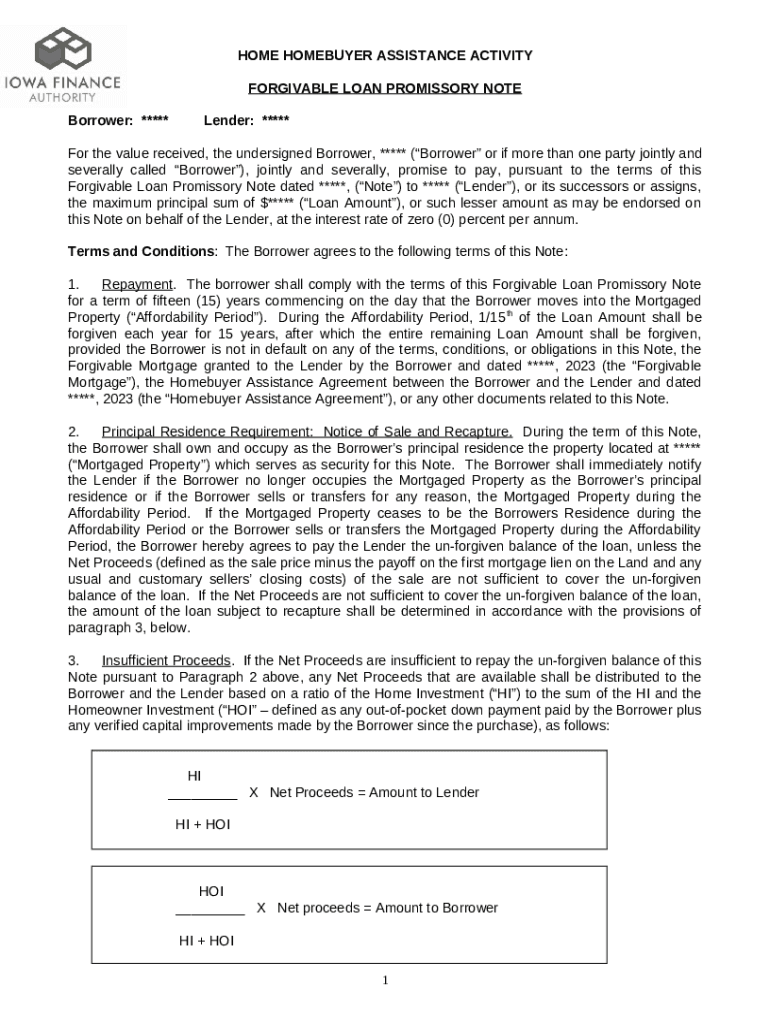 Sample-Forgivable-Note-7.21.23.docx Doc Template | pdfFiller