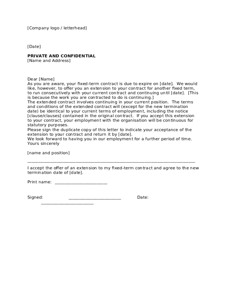 Extension of fixed term contract letter docx HR Elite Doc Template Extension of fixed term contract letter docx HR Elite Doc Template