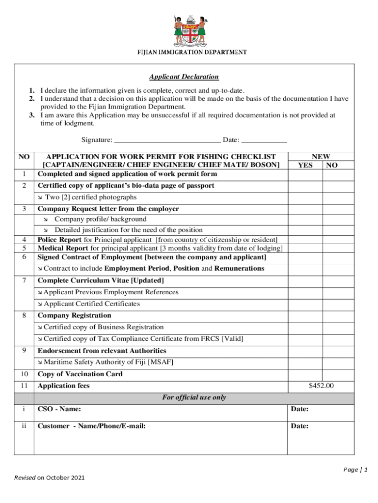Fillable Online APPLICATION FOR WORK PERMIT FOR ... Fax Email Print - pdfFiller