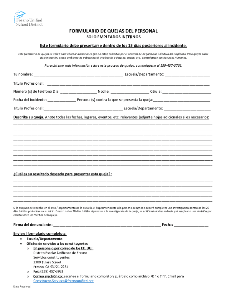 Completable En línea FORMULARIO DE QUEJAS PARA EL DA DE LA ELECCIN ...