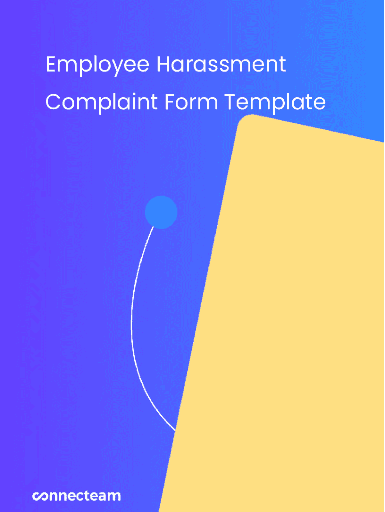 Fillable Online Employee Harassment Complaint Form Template Fax Email ...