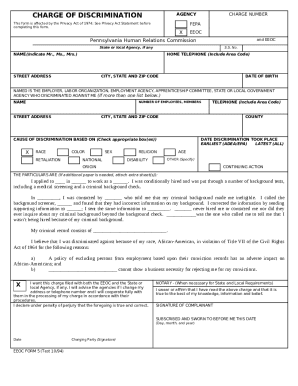 Unchecked Boxes on EEOC Charge Halt Bias ... Doc Template | pdfFiller