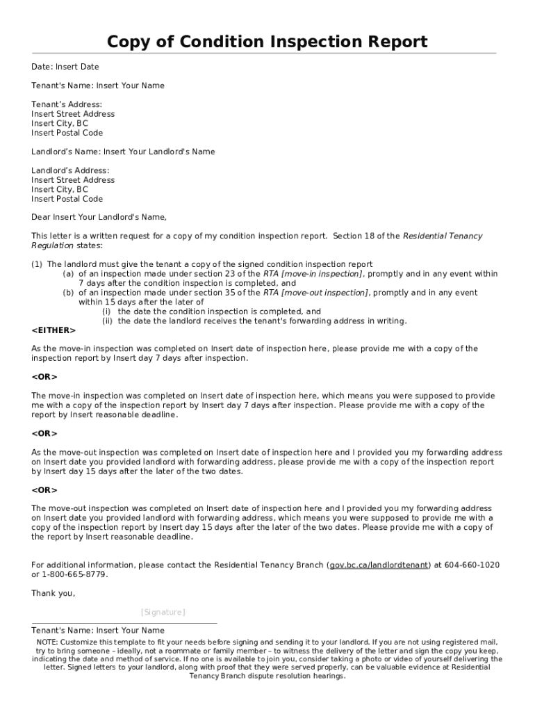 Move Out Inspection Report - Fill Online, Printable, ... Doc Template ...