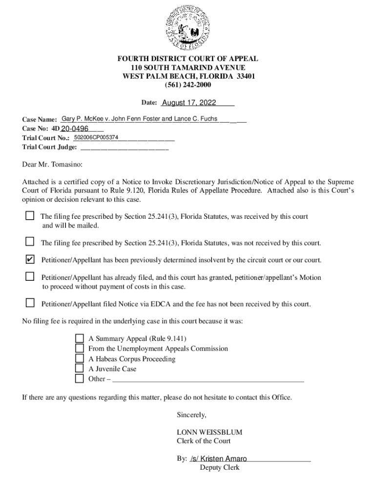 Fillable Online RE: 50-2021-CP-004164 Probate, Palm Beach County, FL ...