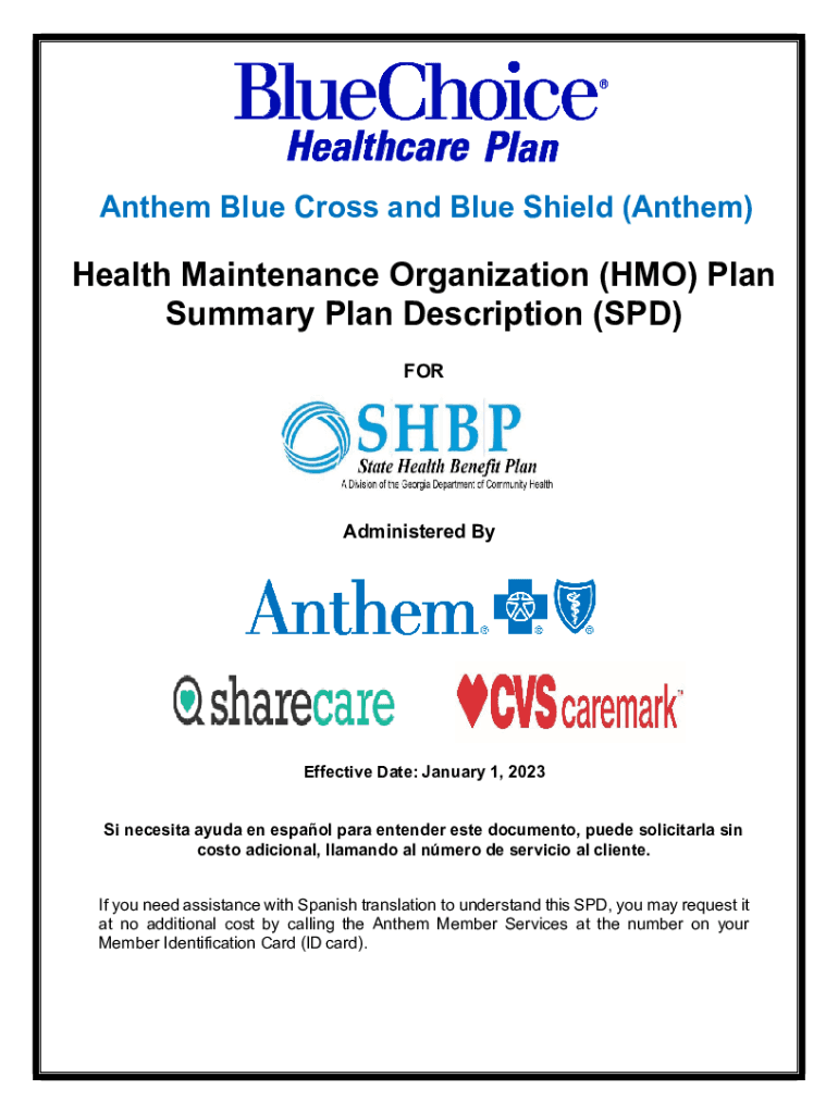 Fillable Online Blue Priority HMO Plan Blue Advantage HMO/Point-of ...