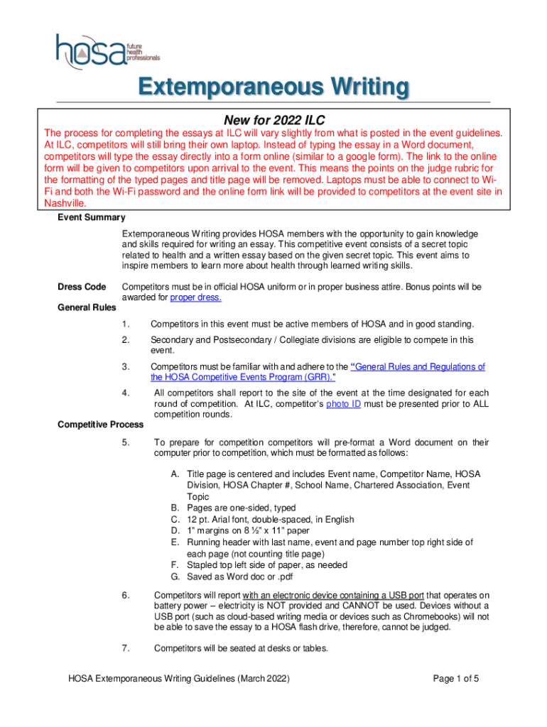 Fillable Online Extemporaneous Writing Study Guide Flashcards Fax Email ...