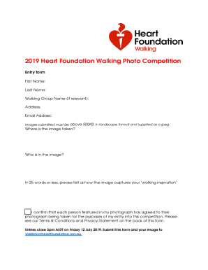 Fillable Online walking heartfoundation org Model release form for a ...