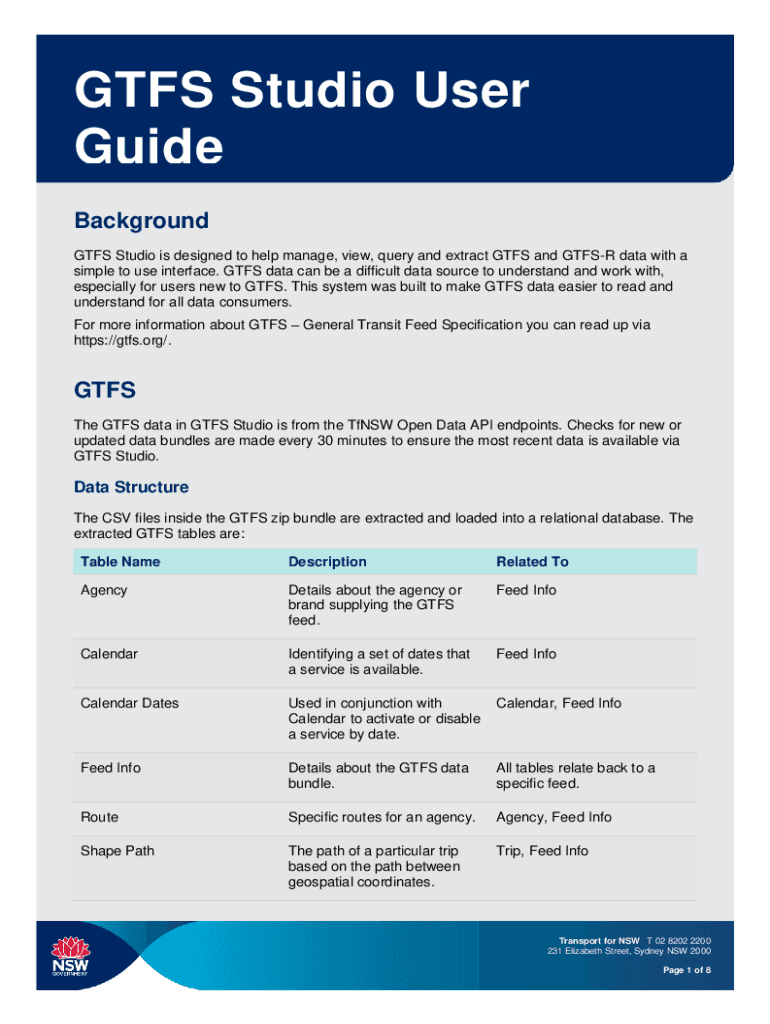 Fillable Online THE MANY USES OF GTFS DATA OPENING THE DOOR ... Fax Email Print - pdfFiller