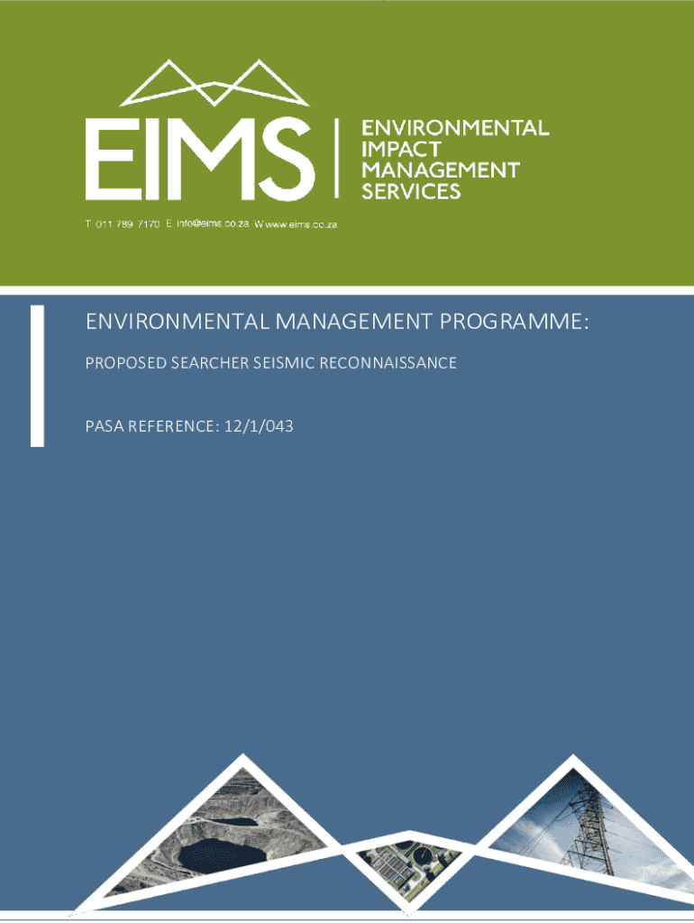 Fillable Online ENVIRONMENTAL MANAGEMENT PROGRAMME: Fax Email Print ...