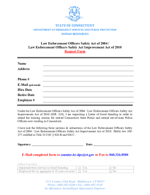 Fillable Online Blank LEOSA Request Form Fax Email Print - pdfFiller