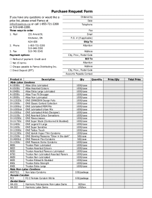 Fillable Online Fillable Online pamco Download our purchase request ...
