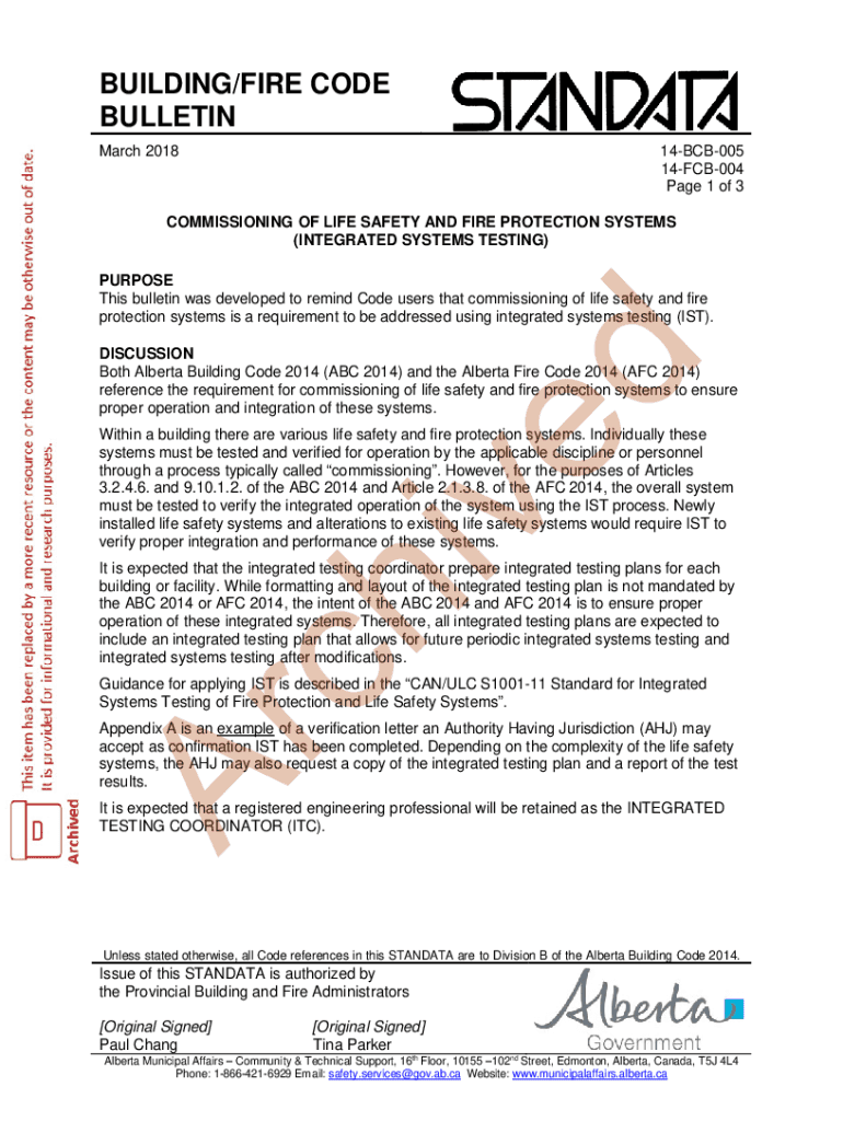 Fillable Online open alberta Division B: Part 3: Fire Protection ...