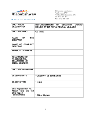 Fillable Online REFURBISHMENT OF SECURITY GUARD HOUSE AT GA ... Fax ...