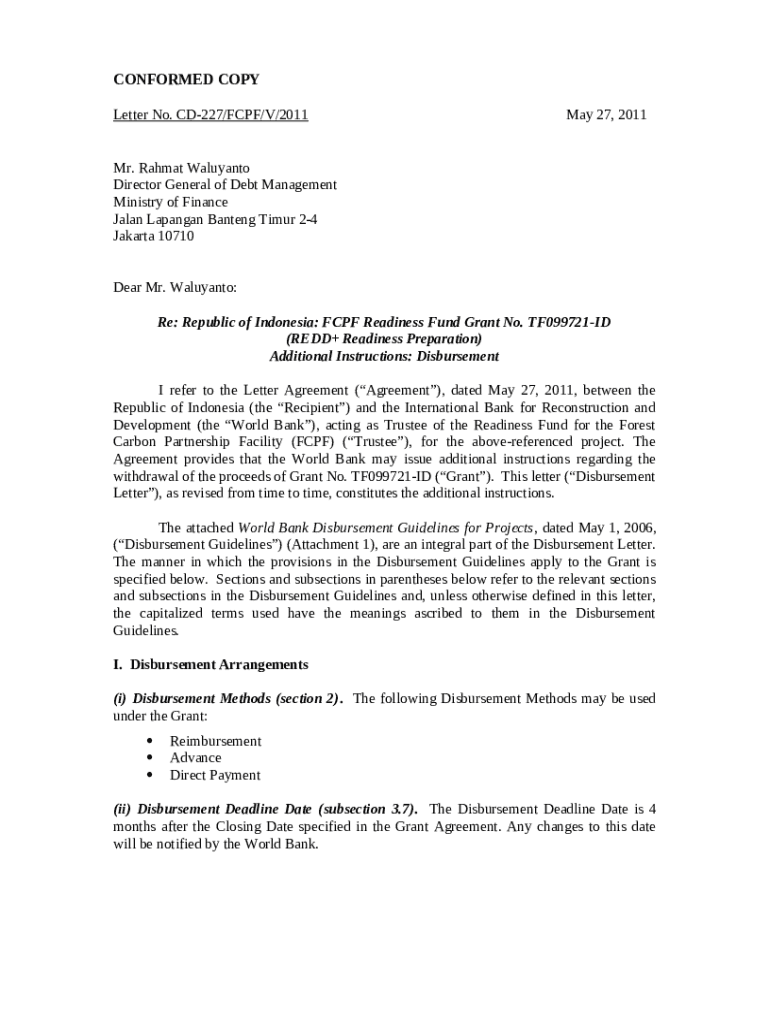 Disbursement and Financial Ination Letter for V495-ST ... Doc Template ...