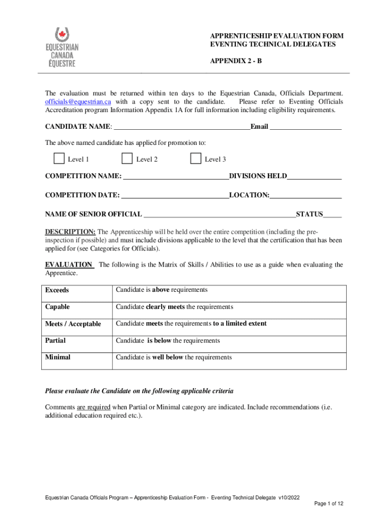 Fillable Online Usef Usea Show Jumping Apprentice Evaluation Form