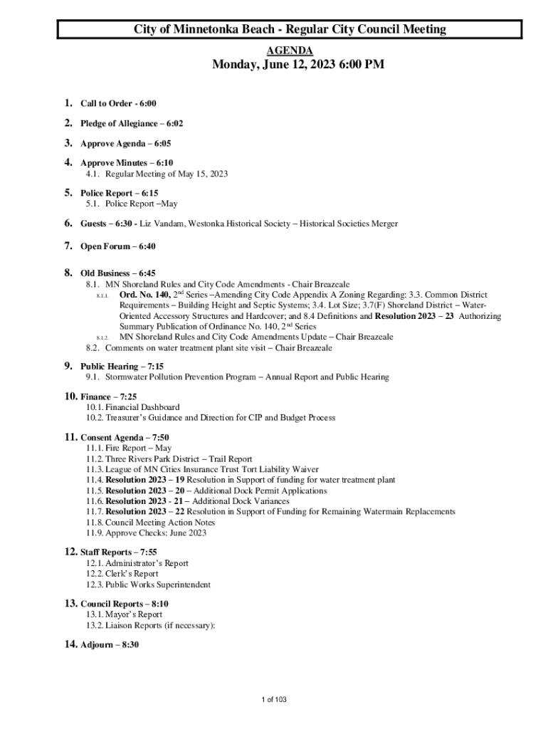 Fillable Online 6:00 PM 1. Pledge of Allegiance 2. Vision Statement 3 ...