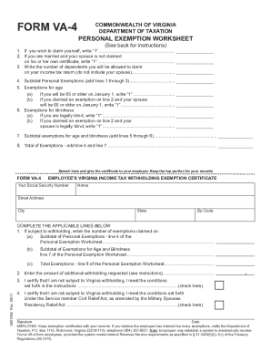 Fillable Online Virginia Form VA-4P Withholding Exemption ... Fax Email ...