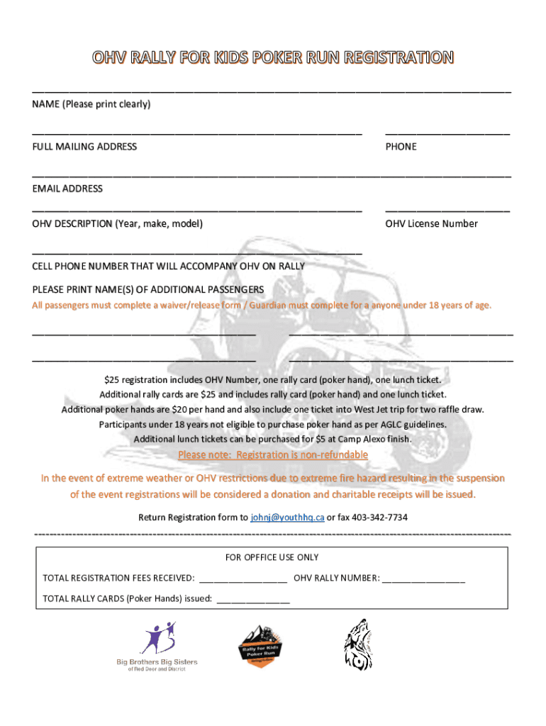 Fillable Online Off-Highway Vehicle Registration - California DMV - CA ...