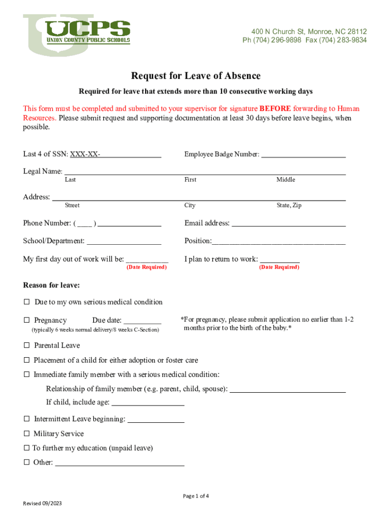 Fillable Online Request for Leave Extension Fax Email Print - pdfFiller