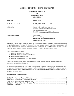 Fillable Online request for proposals for uniform services rfp # 23 ...