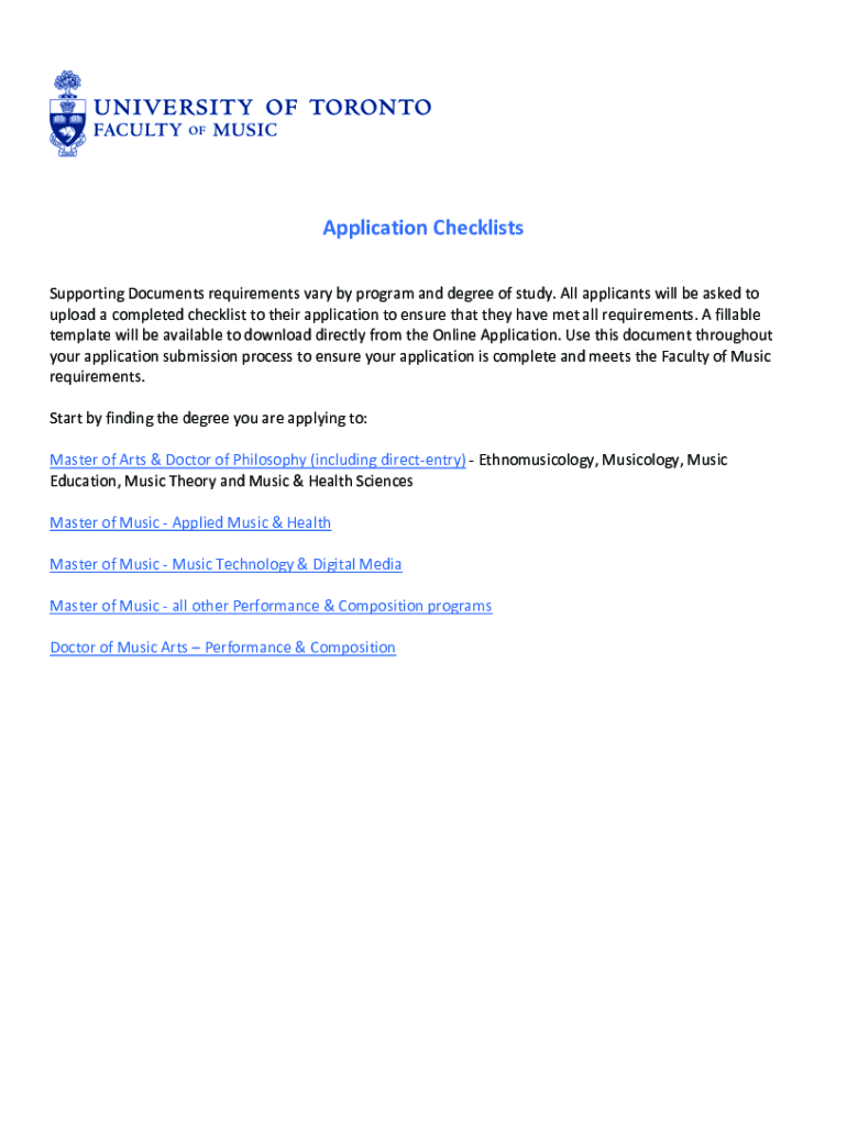 Fillable Online Graduate Application Checklists - Stanford Computer ...