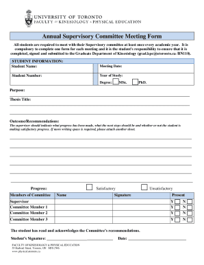 Fillable Online Supervisory Committee Guidelines and Forms Fax Email ...