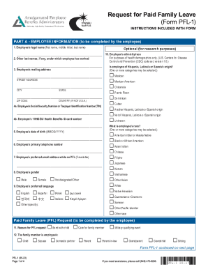 Fillable Online Paid Family Leave Form - Bond with a Newborn Newly ...