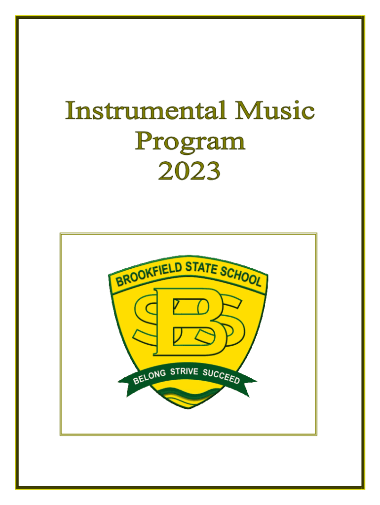 Fillable Online brookfieldss eq edu Instrumental music program ...