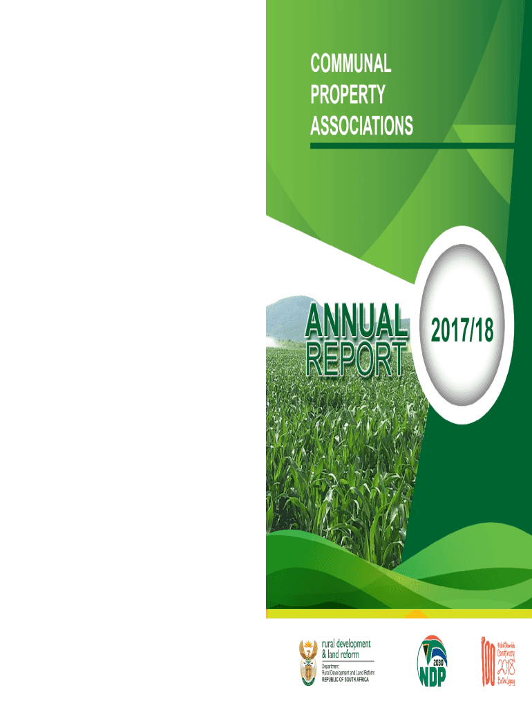 Fillable Online pmg org Communal Property Associations Annual Report ...