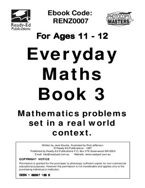 Fillable Online Everyday Maths: Book 3 - Ages 11-13 by Teacher ...