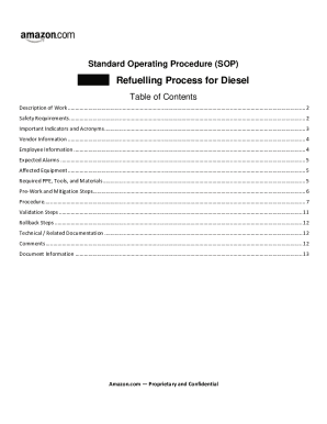 Fillable Online Safe Operating Procedures SOP 14Fuelling Vehicles ...