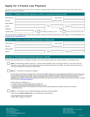 Fillable Online Family law request for super information (form 6 ...