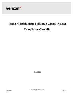 NEBS Requirements & Checklist Ination. Verizon NEBS Requirements Doc ...