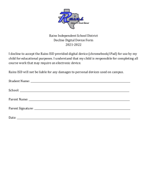 Fillable Online Decline Digital Device form Fax Email Print - pdfFiller