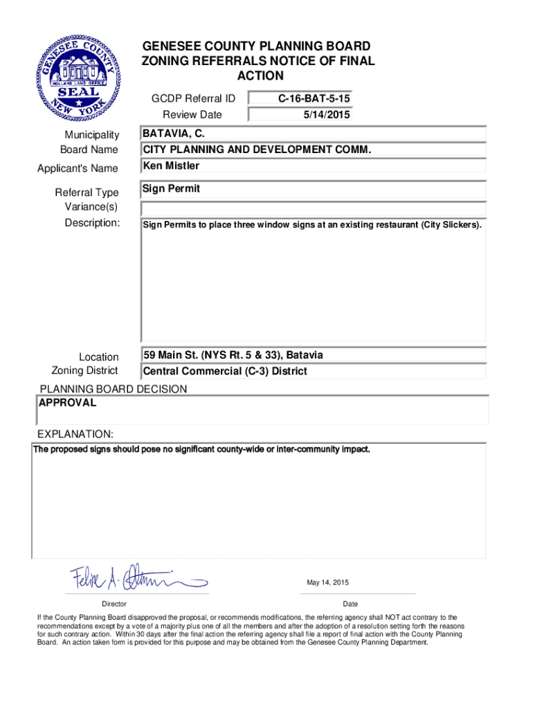 Fillable Online & - Genesee County Fax Email Print - pdfFiller