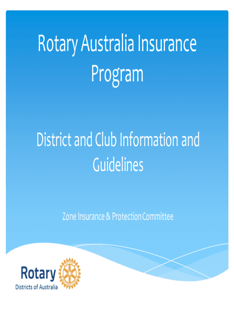 Fillable Online rotarynoosaheads org Insurance guide for Rotary Clubs ...