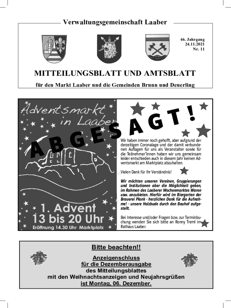 Ausfüllbar Online MITTEILUNGSBLATT UND AMTSBLATT - Gemeinde Deuerling ...